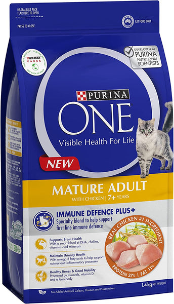 Mature Adult 7+ Dry Cat Food Chicken 1.4Kg – Pet Foods Online